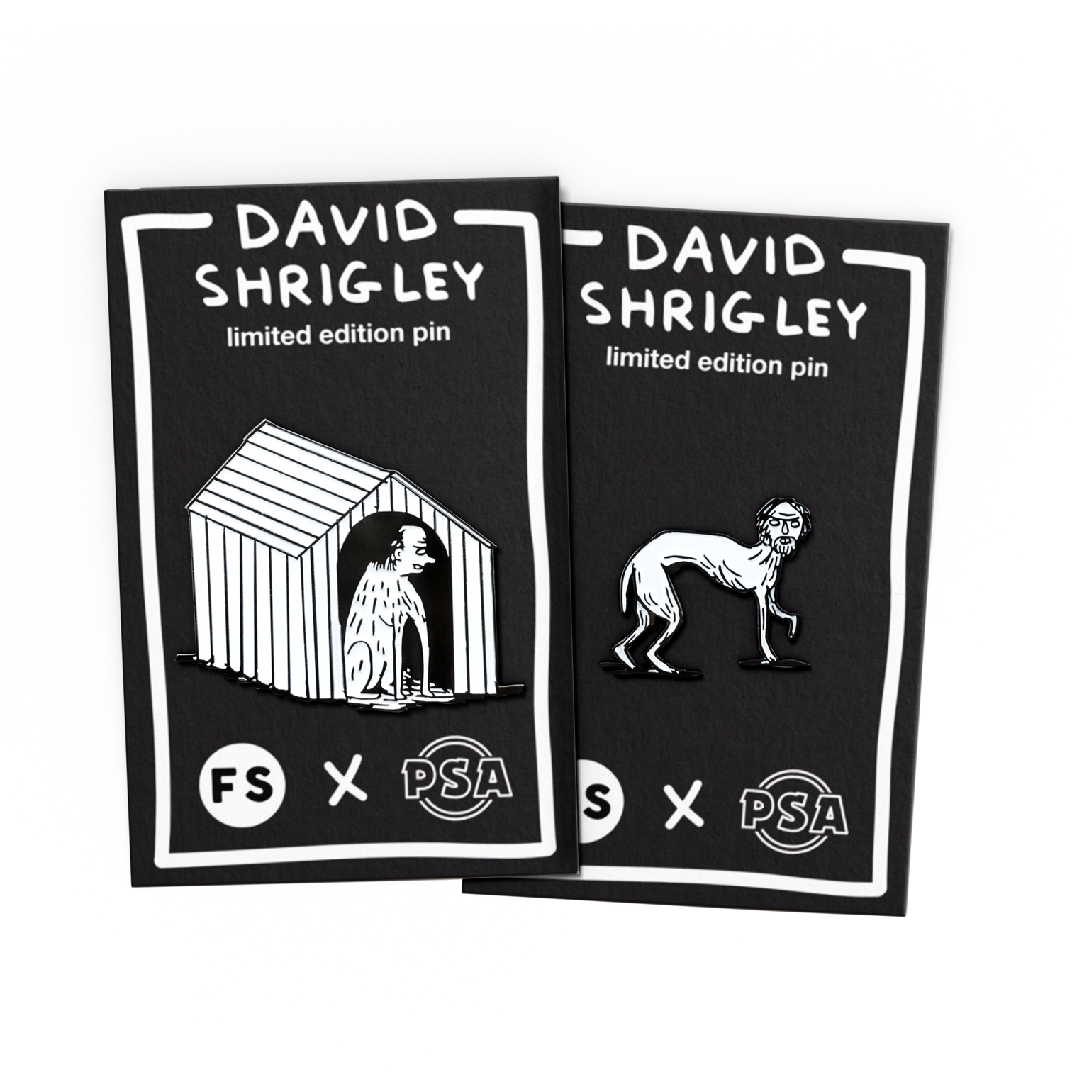 David Shrigley pin set – PSA Press