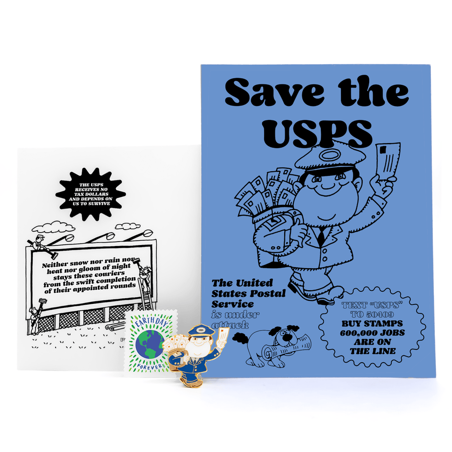 Save The USPS pin and postcard set – PSA Press